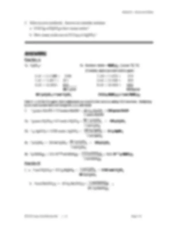 Mole concept questions and answers | Exercises Chemistry | Docsity