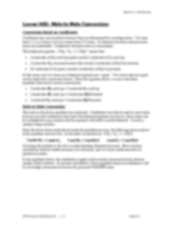 Mole concept questions and answers | Exercises Chemistry | Docsity