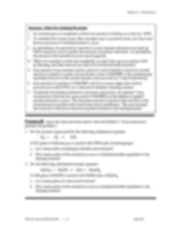 Mole concept questions and answers | Exercises Chemistry | Docsity