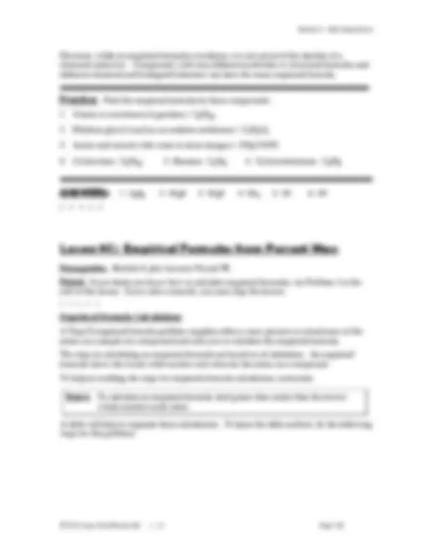 Mole concept questions and answers | Exercises Chemistry | Docsity