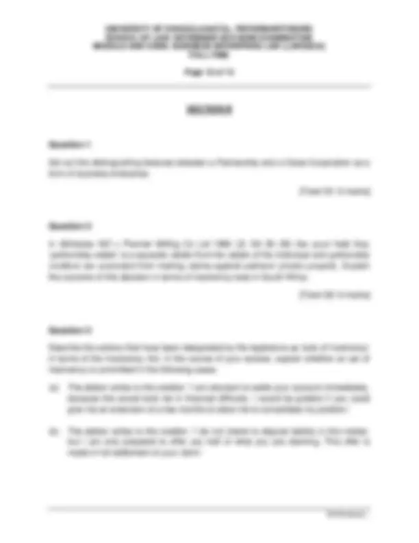 Business Law Exam Paper 2012 | Exams Public Law | Docsity