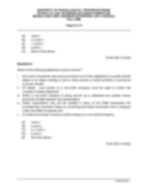 Business Law Exam Paper 2012 | Exams Public Law | Docsity