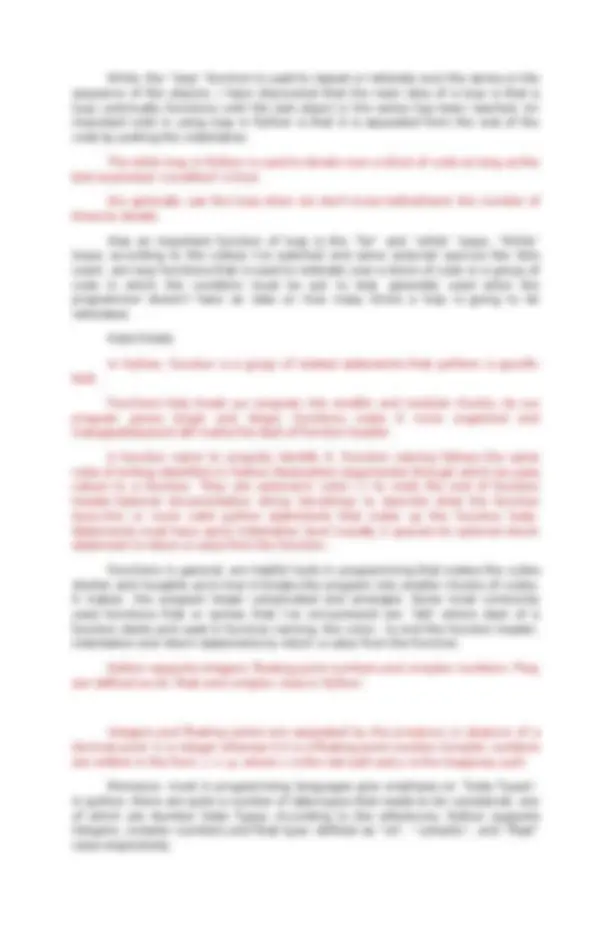 Python Programming: Understanding Floats, Control Structures, and Functions in Python 3.x ...