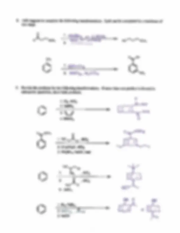 Modern Organic Chemistry II Practice Exam 1 with Answers Key | CHEM 343 | Exams Organic ...