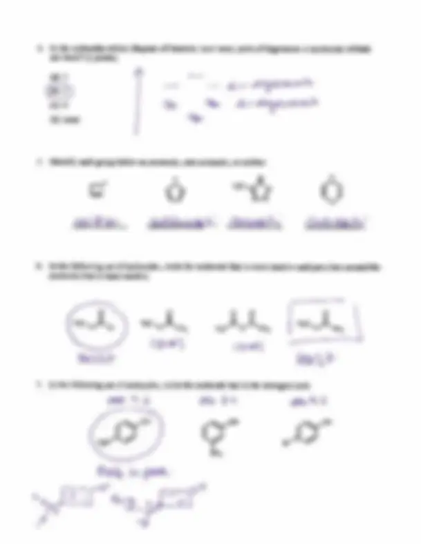 Modern Organic Chemistry II Practice Exam 1 with Answers Key | CHEM 343 | Exams Organic ...