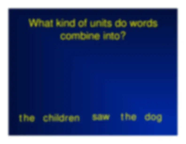 Understanding Syntactic Categories and Phrase Structure in English | Slides Linguistics | Docsity