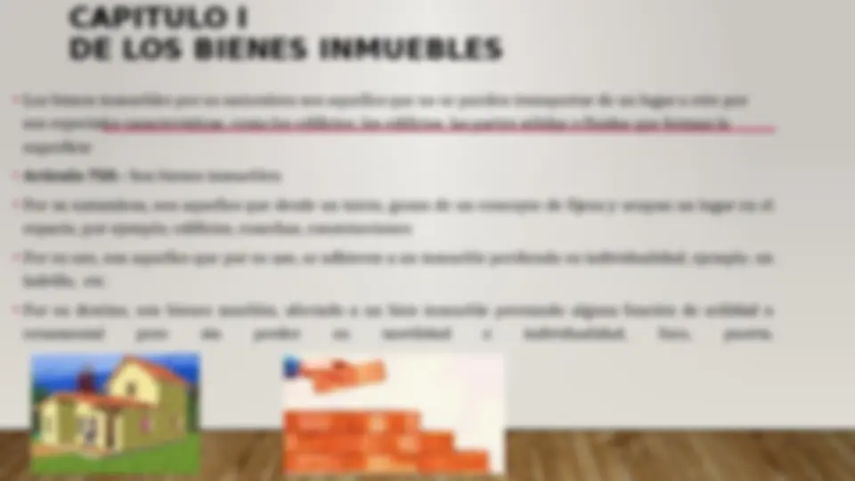 Clasificación de Bienes: Inmuebles y Muebles | Diapositivas de Derecho ...