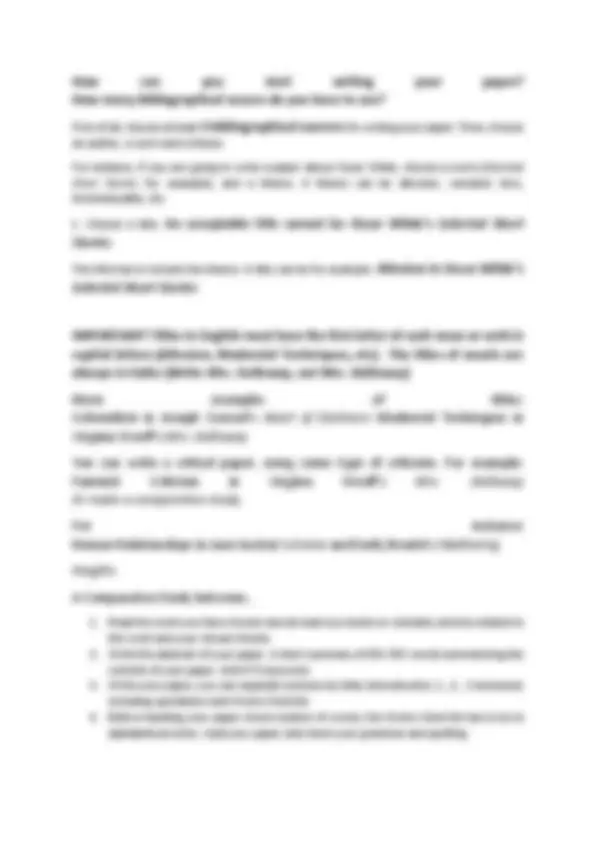 Guía para redactar un academic paper | Apuntes de Idiomas | Docsity