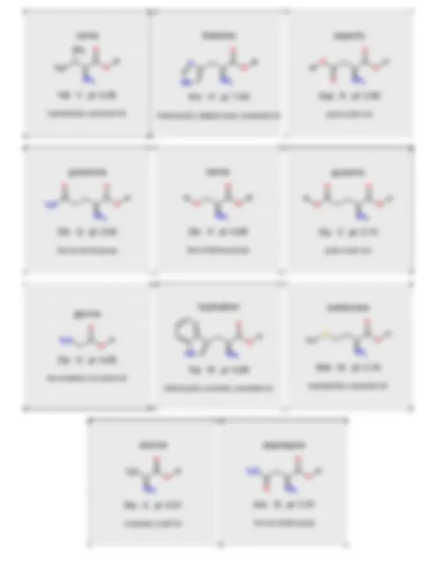 Common acids name and structure | Exercises Biochemistry | Docsity