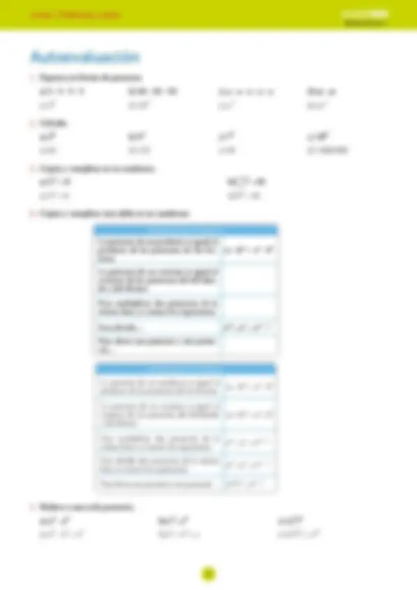 Ejercicios de Potencias y Raíces para ESO: Matemáticas 1 | Ejercicios de Matemáticas | Docsity