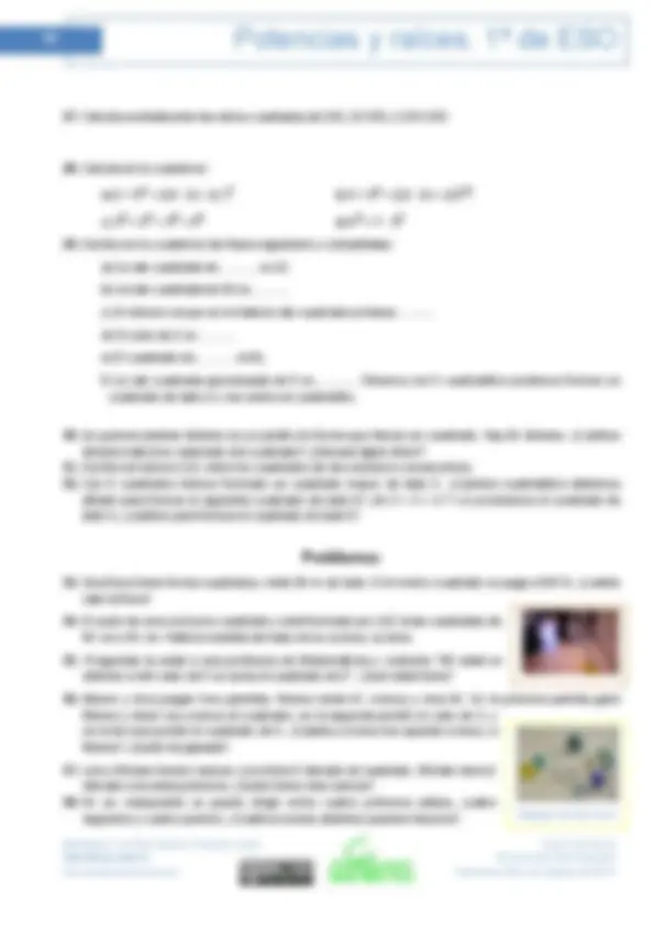 Potencias y Raíces: Un Manual de Matemáticas para 1º de ESO | Ejercicios de Matemáticas | Docsity