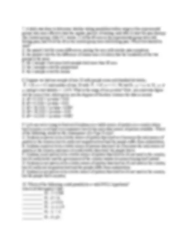 Statistics Exam III - Problem Solving with Confidence Intervals and ...