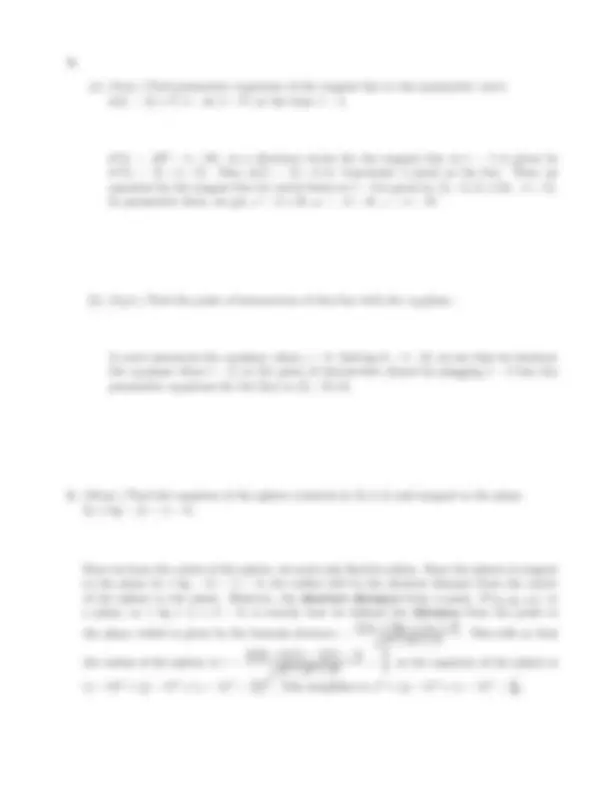 Midterm Examination 1 - Calculus 3 - Fall 2007 | MATH 2400 | Exams Analytical Geometry and ...