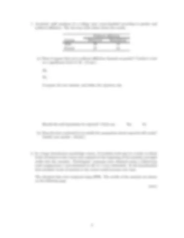 8 Problems on Elementary Statistics - Final Examination | MATH 220 | Exams Statistics | Docsity