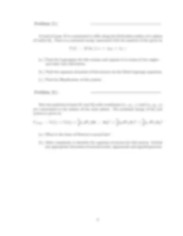 Final Exam Problems - Classical Mechanics | PHYS 410 | Exams Mechanics | Docsity