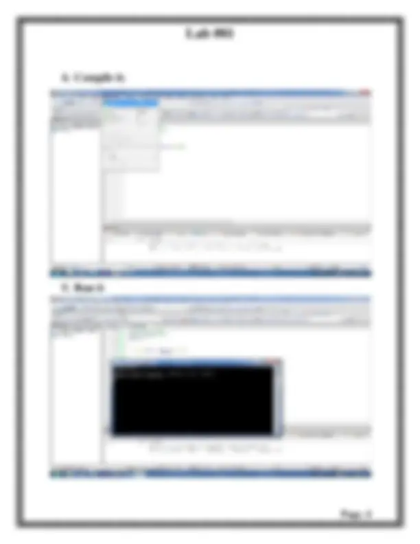 Programming Fundamental (C++) Lab task 01 | Assignments Programming Languages | Docsity