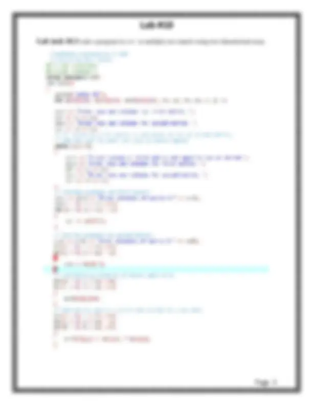 Programming Fundamental (C++) Lab task 10 | Assignments Programming Languages | Docsity