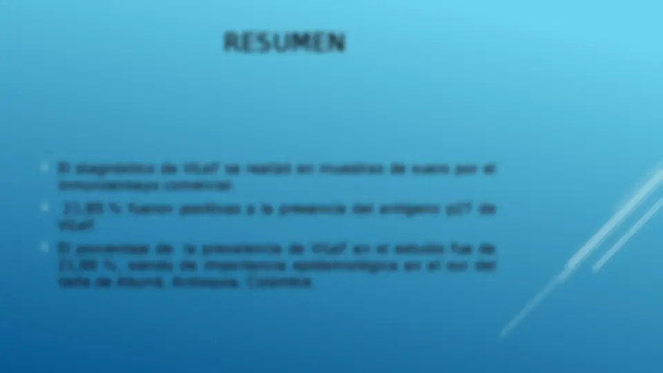 Leucemia felina enfermedad viral | Diapositivas de Virología | Docsity