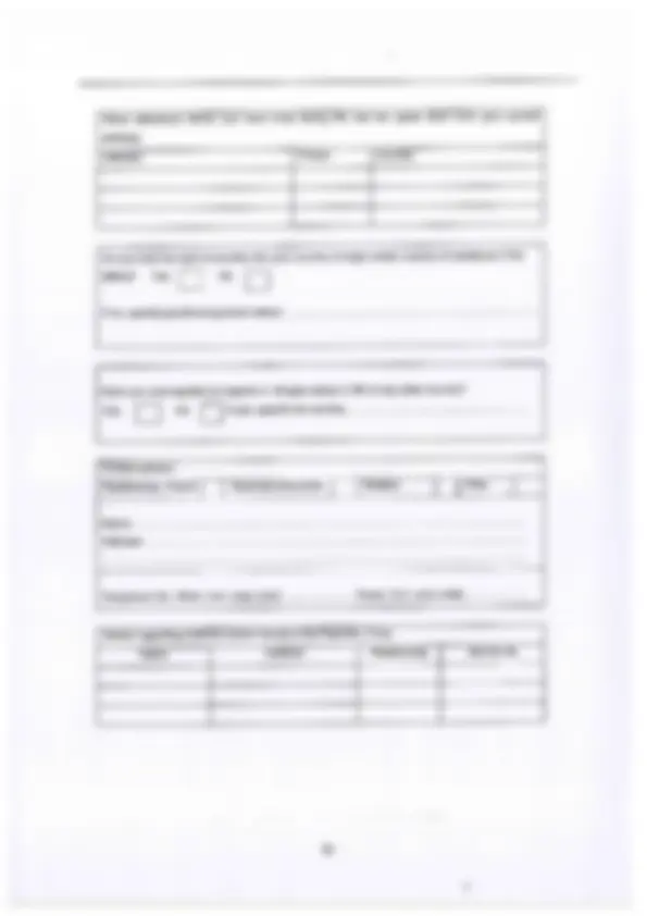 visa application of sa | Assignments Sociology | Docsity