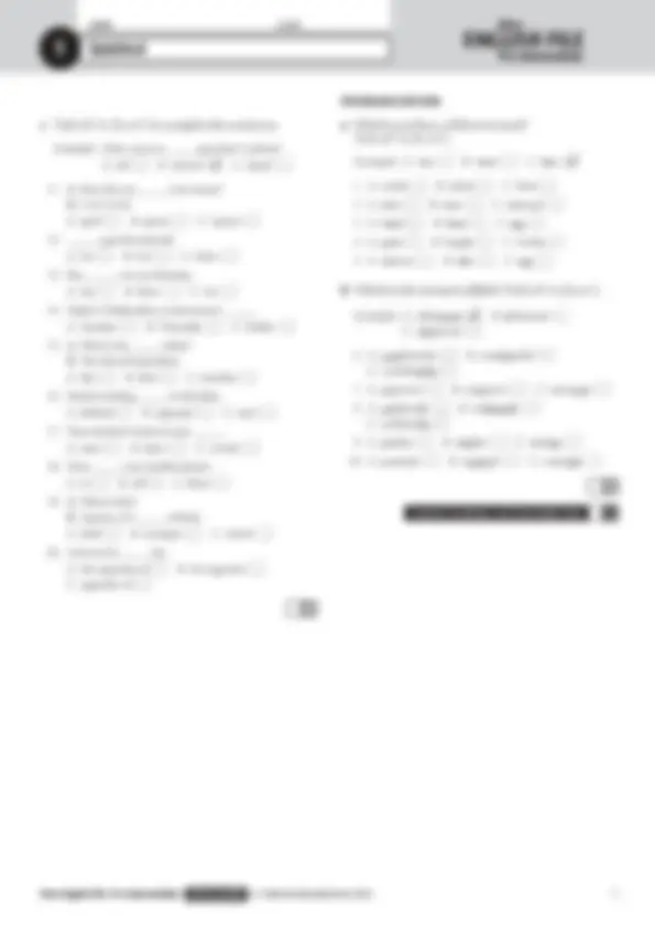 Pre-Intermediate English Grammar & Vocabulary Quicktest: Body ...