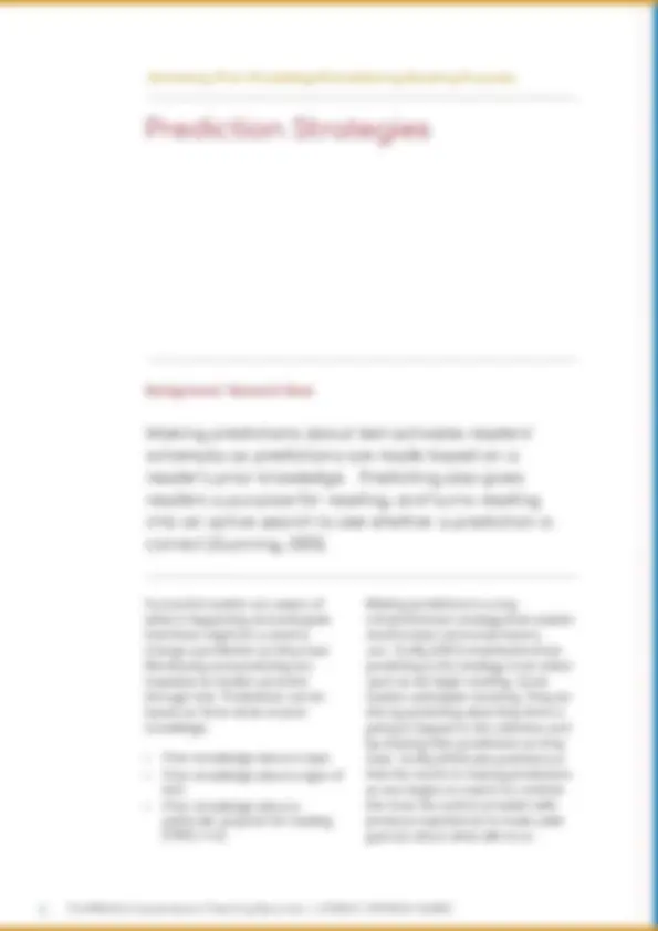 Prediction Strategies: Activating Prior Knowledge and Establishing ...