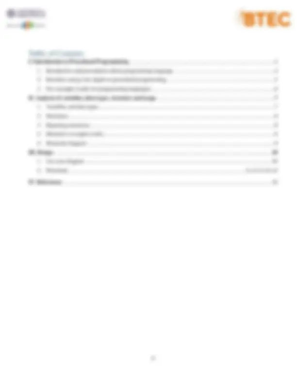 Procedural Programming ASM 1 | Assignments Product Development | Docsity