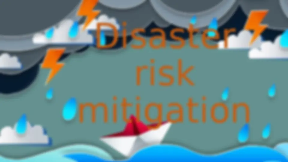 Disaster risk mitigation | Slides Political studies | Docsity