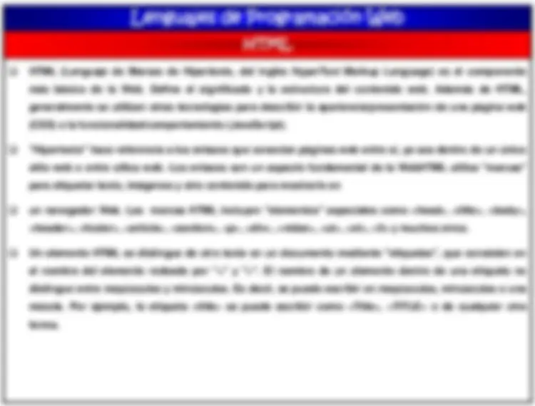 Lenguajes De Programación Web Html Css Javascript Php Python Y Ruby Diapositivas De