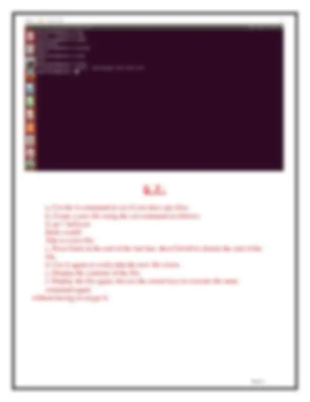 Operating System Lab Tasks 2 | Lab Reports Operating Systems | Docsity