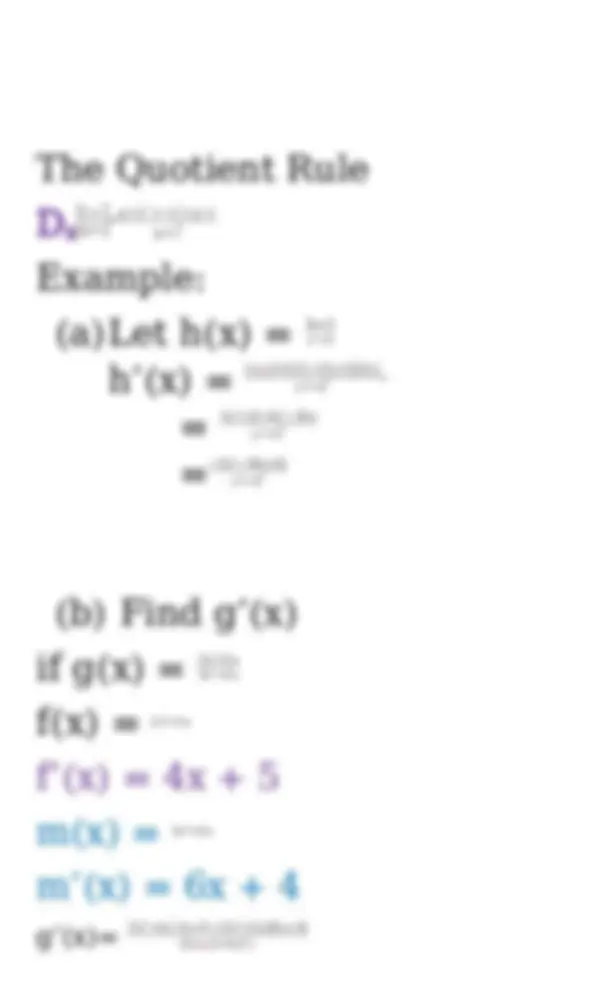Differentiation Rules: Constant, Power, Sum, Product, Quotient Rules ...