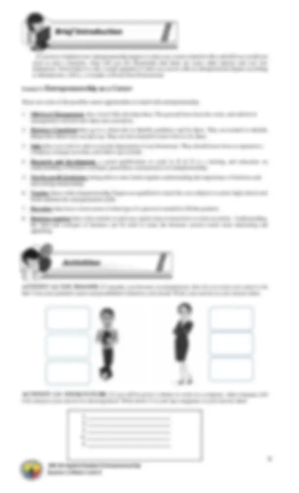 Entrepreneurship Module 1 | Assignments Computer science | Docsity