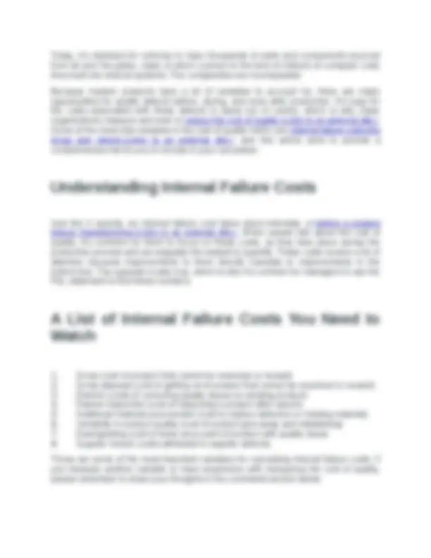Cost of Quality: Understanding Internal Failure Costs for PMP Exam ...