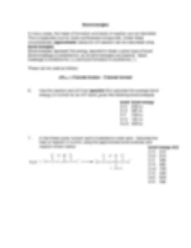 Worksheet-Hess Law with Answer Key | Exercises Chemistry | Docsity