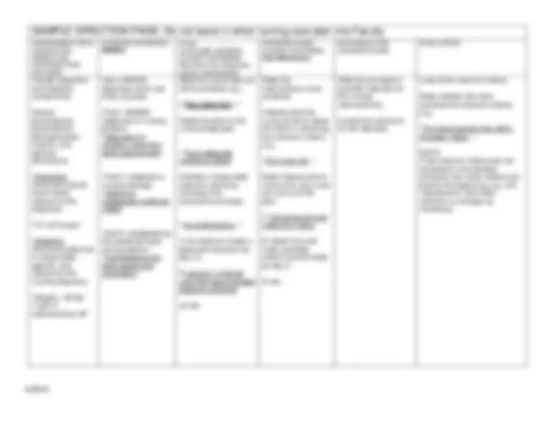 Clinical Worksheet: Nursing Process Care Plan | Exercises Nursing | Docsity