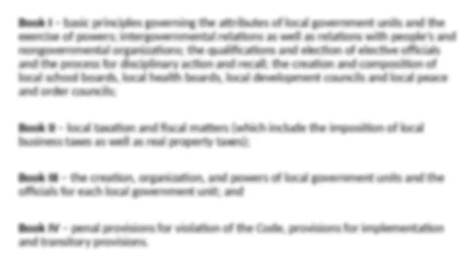 Decentralization and Local Governance in the Philippines: The 1991 Code ...
