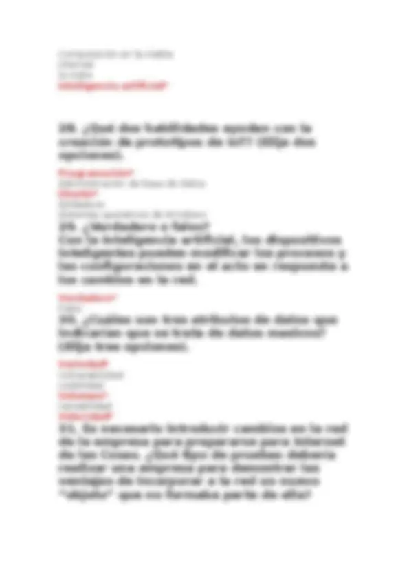 examen de cisco en computación II | Exámenes de Computación aplicada | Docsity