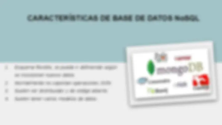 Características y comparación de bases de datos NoSQL: Clave-Valor, Columnas y Documentos ...