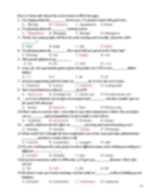 Tài liệu bổ trợ HA6- Speakout. | Exercises English Language | Docsity