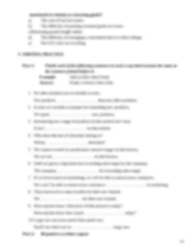 Tài liệu bổ trợ HA6- Speakout. | Exercises English Language | Docsity
