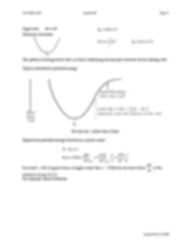 Classical Mechanical Harmonic Oscillator | Lecture notes Physics | Docsity