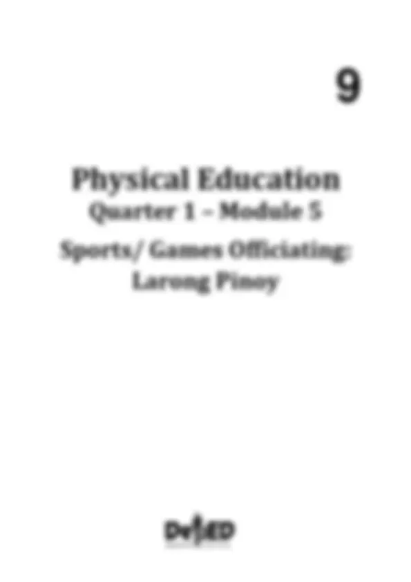 physical Education 9 quarter 1 module 5 | Assignments Physical ...