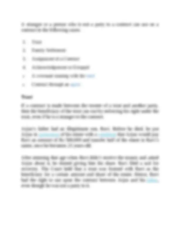 PRIVITY OF CONTRACTS | Assignments Law | Docsity