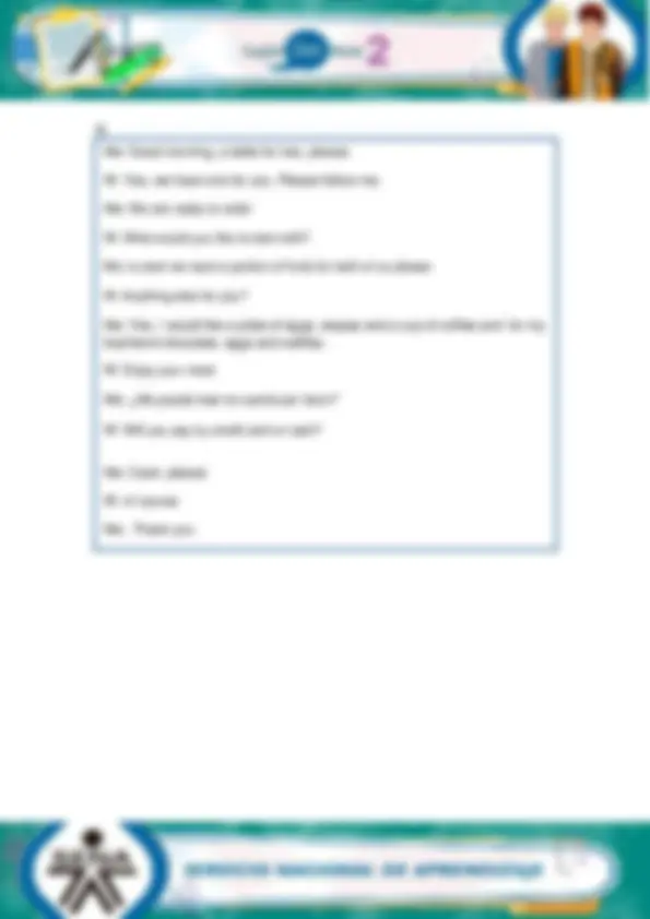 Restaurant Role-Play: Waiter and Customer Dialogue | Apuntes de Inglés ...