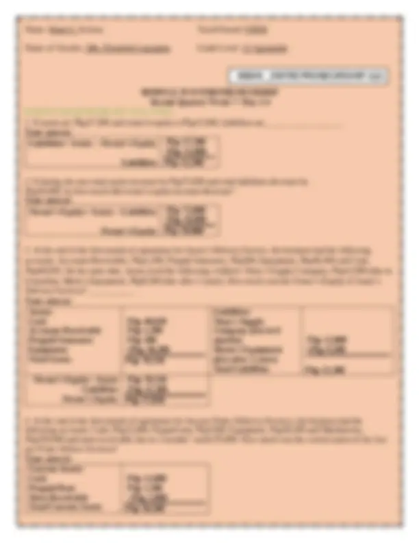Entrepreneurship module week 7 | Assignments Earth science | Docsity