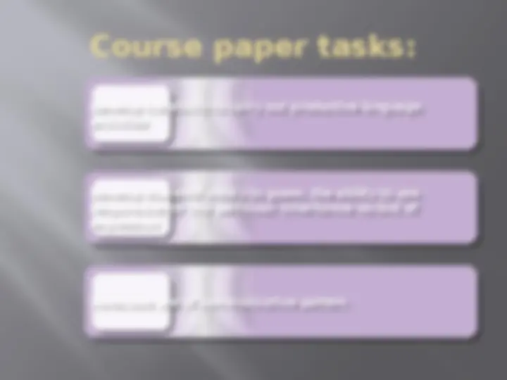 Task-based FL learning | Slides English Language | Docsity