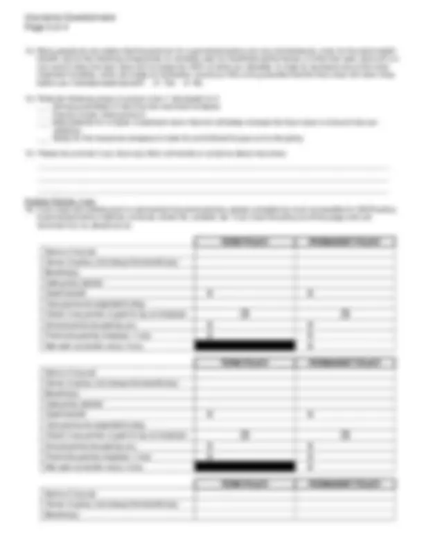 Insurance questionnaire | Assignments Finance | Docsity