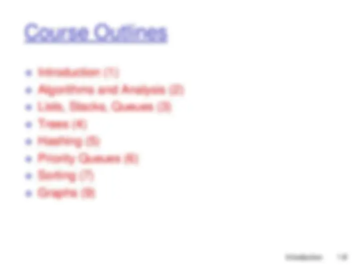 Notes for DSA chapter 1 | Slides Data Structures and Algorithms | Docsity