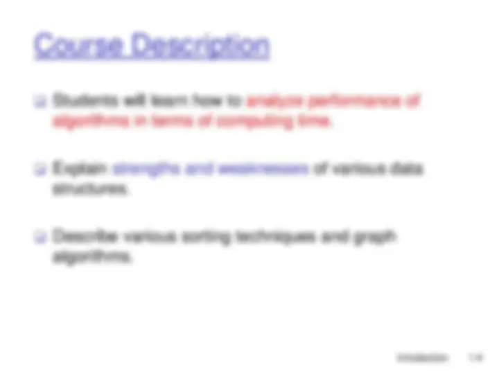 Notes for DSA chapter 1 | Slides Data Structures and Algorithms | Docsity