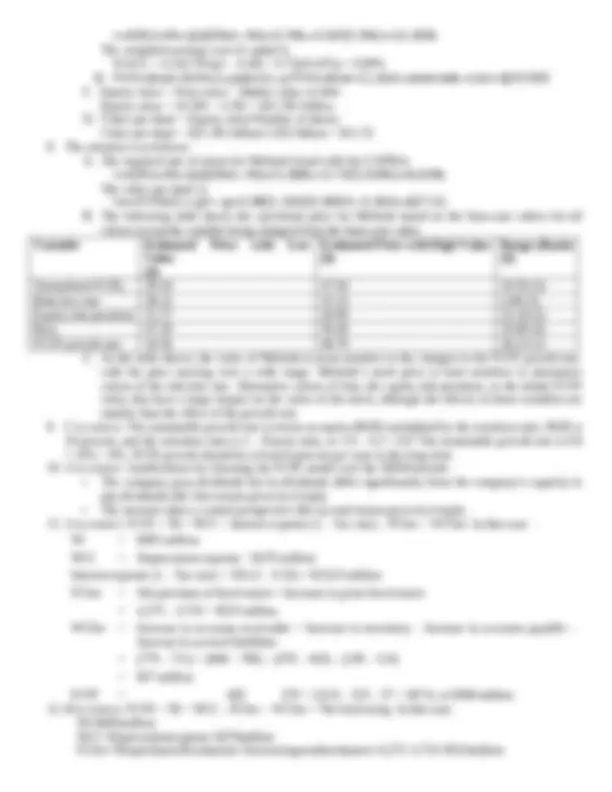 Tasks on stock valuation | Assignments Financial Market | Docsity