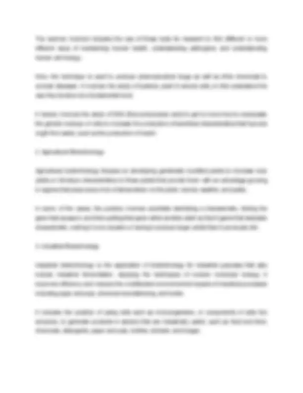 Molecular biology Biotechnology essay | Assignments Molecular biology ...